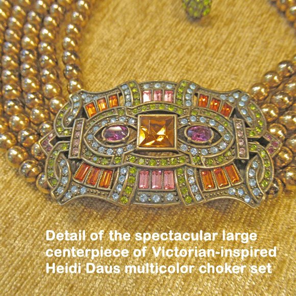 Heidi Daus | Jewelry | Heidi Daus 5 Strand Choker And Bracelet Faux ...